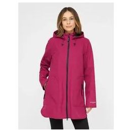 Regen- und Matschjacke Ilse Jacobsen "RAIN135" Gr. 40, rot (sangria) Damen Jacken Abnehmbare Kapuze, Schlitze an den Seitennähten