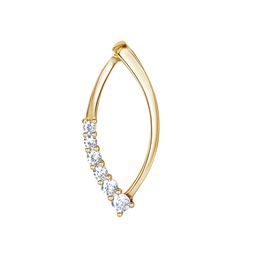 Diamonds by Ellen K. Damen Kettenanh&auml;nger "375/- Gelbgold bicolor Zirkonia", one-size, Gold, 1,4 g, bunt, FASCINATION BY ELLEN K., Gold, Schmuckanh&auml;nger