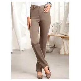 Bequeme Jeans Classic Basics Gr. 28, Kurzgrößen, grau (taupe) Damen Jeans