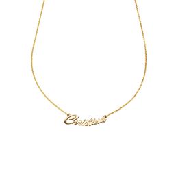 Firetti Damen Namenskette "Schmuck Geschenk Silber 925 Halskette mit deinem Namen", Silber 925 (Sterlingsilber), L: 45, gold, Silber 925