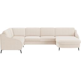 Sit & More Wohnlandschaft SIT & MORE, B:356cm H:90cm T:227cm, beige, 100% Polyester, Sofas, "Soul U-Form", wahlweise mit Bettfunktion und Bettkasten oder