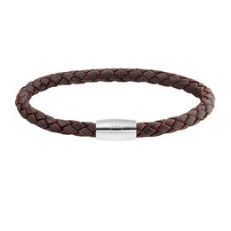 CAI CAÏ Herren Armband "Edelstahl Leder braun 23cm", 23cm, Edelstahl, braun, Edelstahl, Armbänder