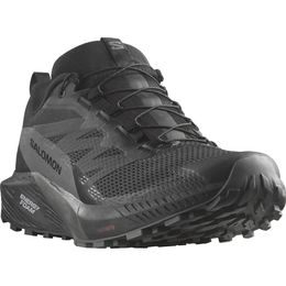 Salomon Herren Trailrunningschuh "SENSE RIDE 5 GORE-TEX", Gr. 44, schwarz, Synthetik, Textil, Schuhe, wasserdichte Trailrunningschuhe