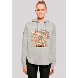 F4NT4STIC Damen Kapuzenpullover "Feeling Weihnachten in the bones", grau, Gr. XS, Obermaterial: 100% Baumwolle, Pullover, Premium Qualit&auml;t,