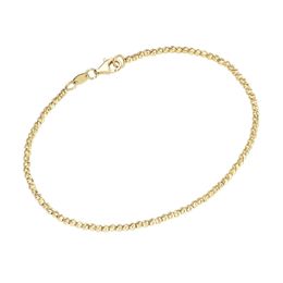 Smart Jewel Damen Armband "mit facettierten Kugeln, Silber 925", 19cm, Silber 925 (Sterlingsilber), gold, Silber 925 (Sterlingsilber), Armb&auml;nder