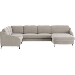 Sit & More Wohnlandschaft SIT & MORE, B:356cm H:90cm T:227cm, grau, 100% Polyester, Sofas, "Soul U-Form", wahlweise mit Bettfunktion und Bettkasten oder