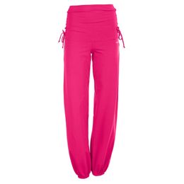 WINSHAPE Damen Sporthose "WH1", pink, Gr. XS, 90% Baumwolle, 10% Elasthan, Hosen, mit seitlicher Raffung