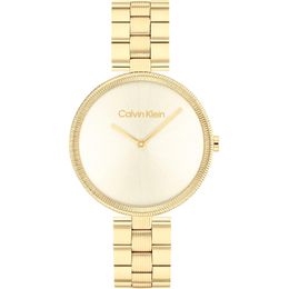 Calvin Klein Damen Quarzuhr "TIMELESS", gold, Armbanduhren, Armbanduhr, Damenuhr, Mineralglas, Edelstahlarmband