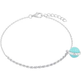 Amor Damen Armband "2038265", 19cm, Silber 925 (Sterlingsilber), bunt, Silber 925 (Sterlingsilber), Armbänder, mit Türkis-Imitat
