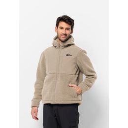 Jack Wolfskin Herren Fleecejacke "FELSLICHT HOODED JKT M", braun, Gr. S, Obermaterial: 100% Polyester; Kontrast: 100% Polyamid ; Futter: 100%