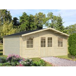 Gartenhaus Palmako, beige, Massivholz, Gartenh&auml;user, "Klara", ohne Dacheindeckung