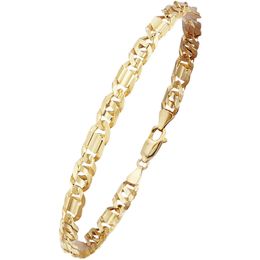 Firetti Damen Armkette "Schmuck Geschenk Silber 925 Armschmuck Armkette Rebhunaugenkette", 19, Gelbgold 375, gold, Gelbgold 375, Armbänder