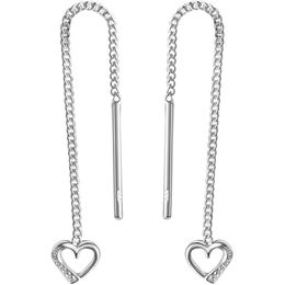 Firetti Damen Paar Ohrhänger "Schmuck Geschenk, Ohrringe Herz, Silber 925", Silber 925 (Sterlingsilber), silber, Silber 925 (Sterlingsilber), Ohrringe