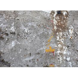 Livingwalls LIVING WALLS Fototapete "Vintage Beton", B/L: 0,53mm x 2,55mm, Rollen:, grau, Tapeten, Fototapete Betonoptik Grau Gold 3,50 m x 2,55 m Tapete