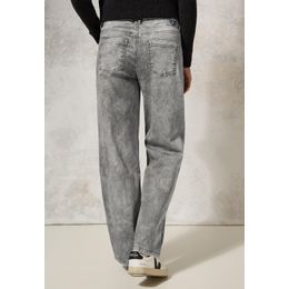 Cecil Damen Loose-fit-Jeans, grau, Gr. 34, unifarben, Jeans, 78% Baumwolle, 20% Polyester, 2% Elasthan, Jeans, mit Wide Legs