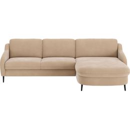 Sit & More Ecksofa SIT & MORE, B:280cm H:90cm T:182cm, braun, 100% Polyester, Wohnzimmer, Sofas, "Soul L-Form", wahlweise mit Bettfunktion und Bettkasten oder