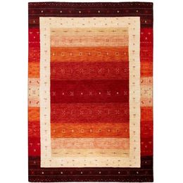 Wollteppich Dekowe, B:120cm H:13mm L:170cm, orange, Wolle, Wohnzimmer, Teppiche, "Kelly", Handgewebt, Kurzflor, Orient-Optik, reine Wolle