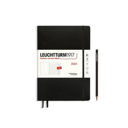 LEUCHTTURM1917 Wochenkalender & Notizbuch in Schwarz - (B)17,8 x (H)25,4 cm, ENG - 45% | Buero-schulbedarf