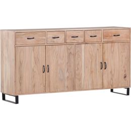 Sideboard GUTMANN FACTORY, B:165cm H:87cm T:42cm, beige, Massivholz, Wohnzimmer, Sideboards, "Georgia", Kommode aus massivem Akazienholz, Breite 165