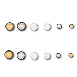 Steuer Damen Paar Ohrstecker "Ohrstecker-Set 6 Paare", bunt, Metall, Ohrringe