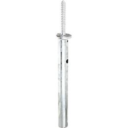 Alberts Pfostentr&auml;ger, B/H/T: 7cm x 54cm, silber, Bodenanker, f&uuml;r verdeckte Holzbefestigung, mit Betonanker aus Rundrohr