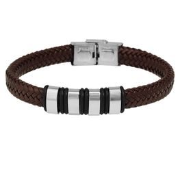 Adelia´s ADELIA ́S Herren Edelstahlarmband "Herren Armband aus Edelstahl 21 cm", 21, Edelstahl, braun, Edelstahl, Armbänder