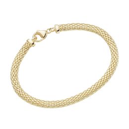 Smart Jewel Damen Armband "Mesh-Optik, Silber 925", 19cm, Silber 925 (Sterlingsilber), gold, Silber 925 (Sterlingsilber), Armb&auml;nder