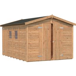 Ger&auml;tehaus Palmako, braun, Massivholz, Garten, Ger&auml;teh&auml;user, "Dan", hellbraun