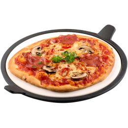 Backstein Tepro, H:1cm &Oslash;:28cm, schwarz, Cordierit, Backbleche, Pizzastein, &Oslash;: 28,5 cm