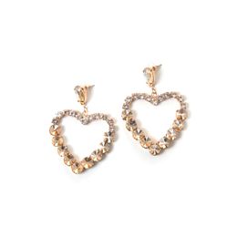 Damen Paar Ohrh&auml;nger "Genua", gold, Collezione Alessandro, Glas, Ohrringe