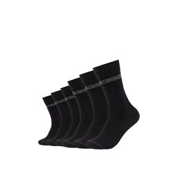 Mustang Damen Socken "Socken 6er Pack", Gr. 43, schwarz, 73% Baumwolle, 23% Polyester, 2% Polyamid, 2% Elasthan, Socken