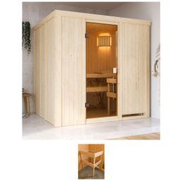 Karibu Sauna "Tromsö", (ohne Ofen), beige, Saunen