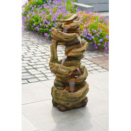 Gartenbrunnen Ubbink, braun, Polyresin, Wasserspiele, "AcquaArte TRABIA", Komplettset mit LED