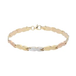 Vivance Damen Armband "dreif&auml;rbig", Gelbgold 375, gelb, Gelbgold 375, Armb&auml;nder