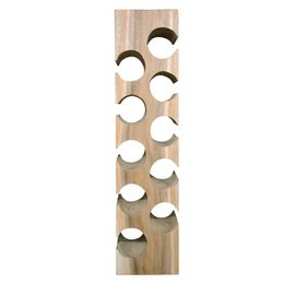 Weinregal Sit, B:18cm H:87cm T:21cm, beige, Massivholz, K&uuml;che, Regale, bietet Platz f&uuml;r bis zu 6, 8 oder 10 Flaschen (je nach Ausf&uuml;hrung)