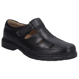 Josef Seibel Herren Klettschuh "Alastair 08", Gr. 42, schwarz, Leder, unifarben, Schuhe, B&auml;cker Sandale, Halbschuh, Komfortschuh in extraweiter