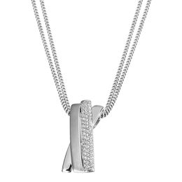 Firetti Damen Kette mit Anhänger "Schmuck Geschenk Silber 925 Halsschmuck Halskette Ankerkette", Silber 925 (Sterlingsilber), L: 45, silber, Silber