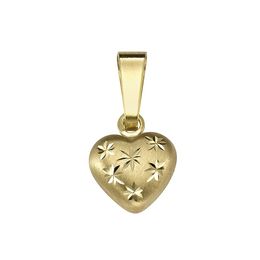 Vivance Damen Kettenanh&auml;nger "333 Gold Motiv Herz mit Sternen", one-size, Gold, 0,6 g, gelb, Gold, Schmuckanh&auml;nger