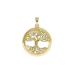 Vivance Damen Kettenanh&auml;nger "925/- Sterling Silber vergoldet", one-size, Silber 925 (Sterlingsilber), 2,4 g, gelb, Silber 925 (Sterlingsilber),