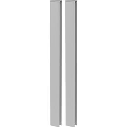 Eckprofil BioHort, B:3,9cm H:91cm L:7,2cm, silber, Aluminium, Profile, "DaVinci", für Hochbeet-Abschluss-Rankgitter