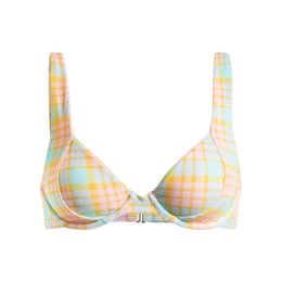 Billabong Damen Bügel-Bikini-Top "Check Please Emma", bunt, Gr. S, 96% Nylon, 4% Elasthan, Bikini-Oberteile