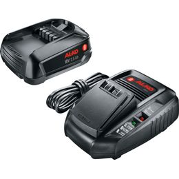 Akku-Set Al-Ko, schwarz, Akkumulatoren, "HOME AND GARDEN COMPATIBLE 18 V", Vorteils-Set mit Ladeger&auml;t