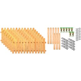 TETZNER & JENTZSCH Lattenzaun "Lakeland 5", H/L: 100cm x 13,32m, Pfosten: 8 Stk., braun, TETZNER & JENTZSCH, Zaunelemente, 7 Elemente, LxH: 1332x100 cm