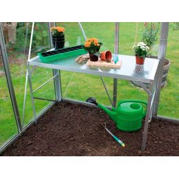 Pflanztisch Vitavia, B:121cm H:76cm T:54cm, silber, Garten, Tische, BxTxH: 121x54x76cm