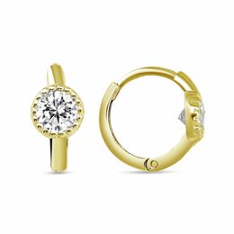dKeniz Damen Paar Creolen "Silber 925 vergoldet mit Zirkonia wei&szlig;", one-size, Silber 925 (Sterlingsilber), gold, Silber 925 (Sterlingsilber), Ohrringe