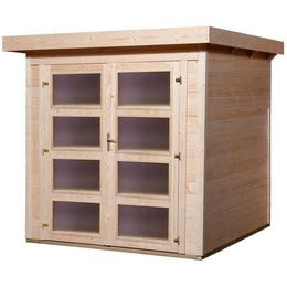Gartenhaus Weka, beige, Holzwerkstoff, Gartenh&auml;user, "321 Gr.4, natur, 19 mm"