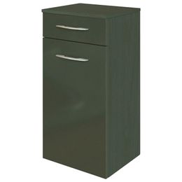 Unterschrank Welltime, B:40cm H:79cm T:35cm, grau, MDF, Spanplatte, K&uuml;che, Schr&auml;nke, "Florida", Breite 40 cm, mit Softclose und T&uuml;rd&auml;mpfern und