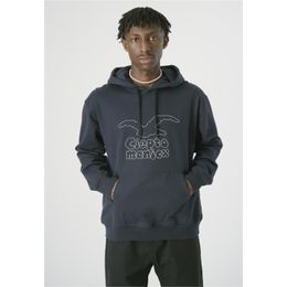 Cleptomanicx Herren Kapuzensweatshirt "Clouds", blau, Gr. M, bedruckt, 100% Baumwolle, Sweatshirts, mit lockerem Schnitt