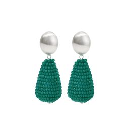FILIPPA FIRENZE Damen Paar Ohrclips "Milanese", Edelstahl Glas, bunt, Edelstahl, Glas, Ohrringe, mit funkelnden Kristallen in Tropfenform