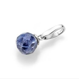 Damen Charm Kugel "Sodalith Kugel mit Symbolkraft, Silber 925", blau, Giorgio Martello MILANO, Silber 925 (Sterlingsilber), Charms
